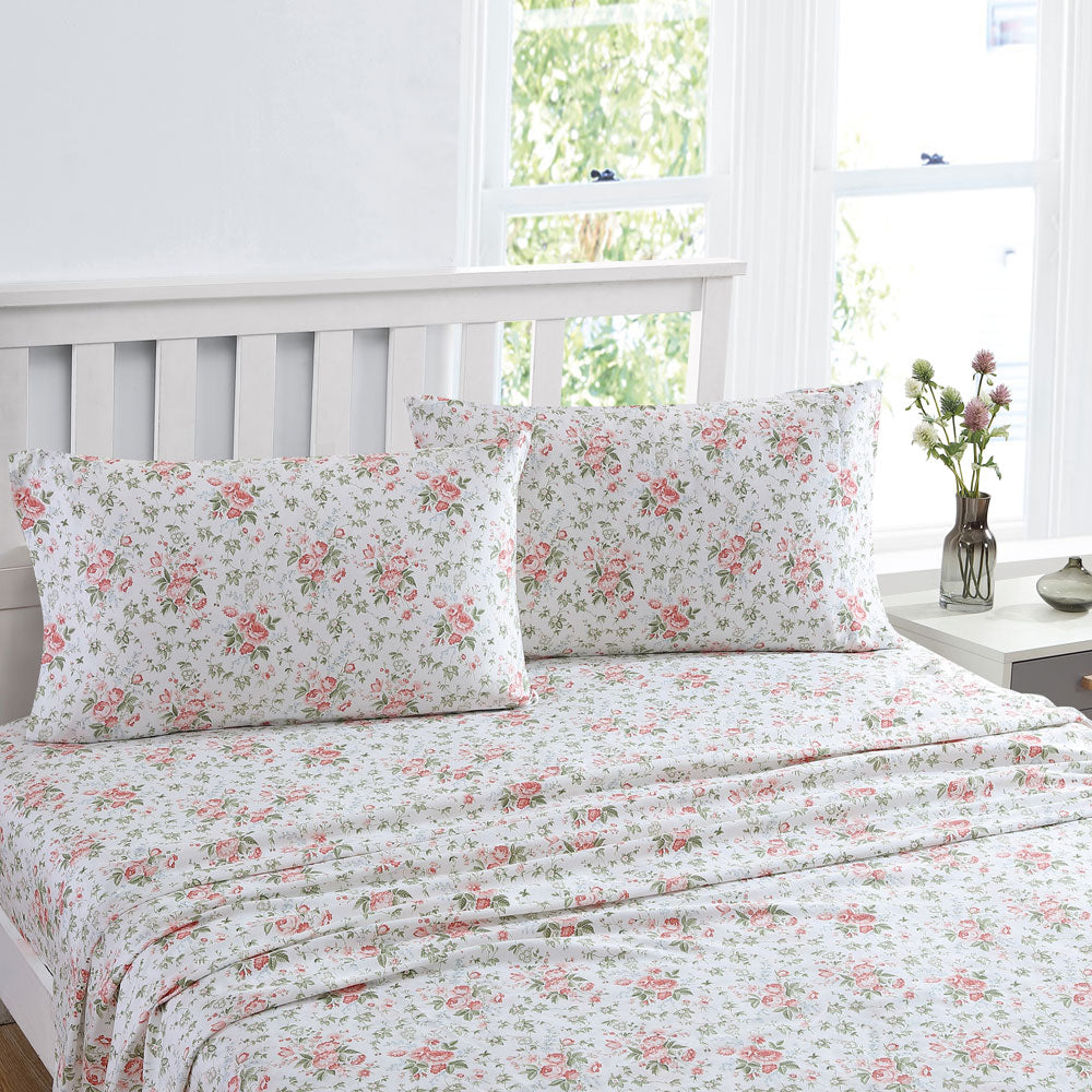 Lillian Coral Sheet Set Laura Ashley | Queen Bed | My Linen
