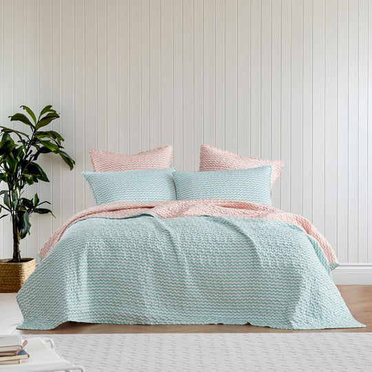 Ric Rac Multi Coverlet Set by Logan and Mason | Queen/King | My Linen