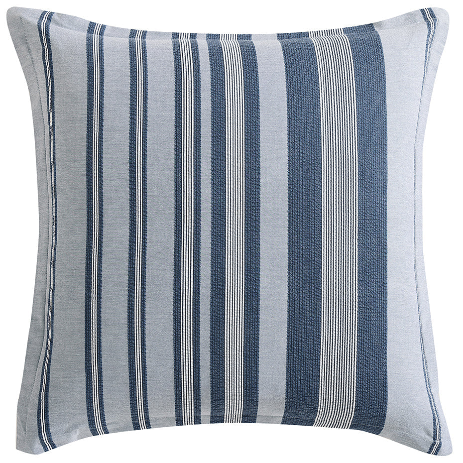 Hunter Indigo European Pillowcase by Logan & Mason | My Linen